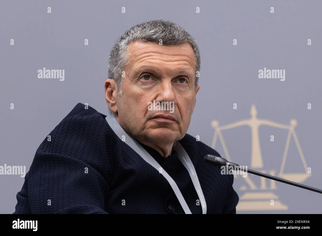 Television presenter and journalist, Vladimir Solovyov seen during the ...