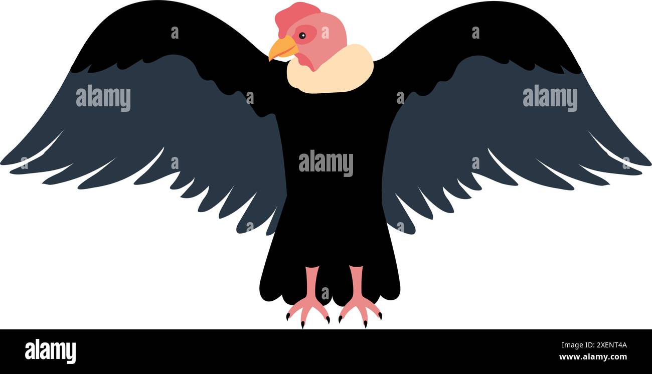 condor animal bird icon with opened wings Stock Vector Image & Art - Alamy
