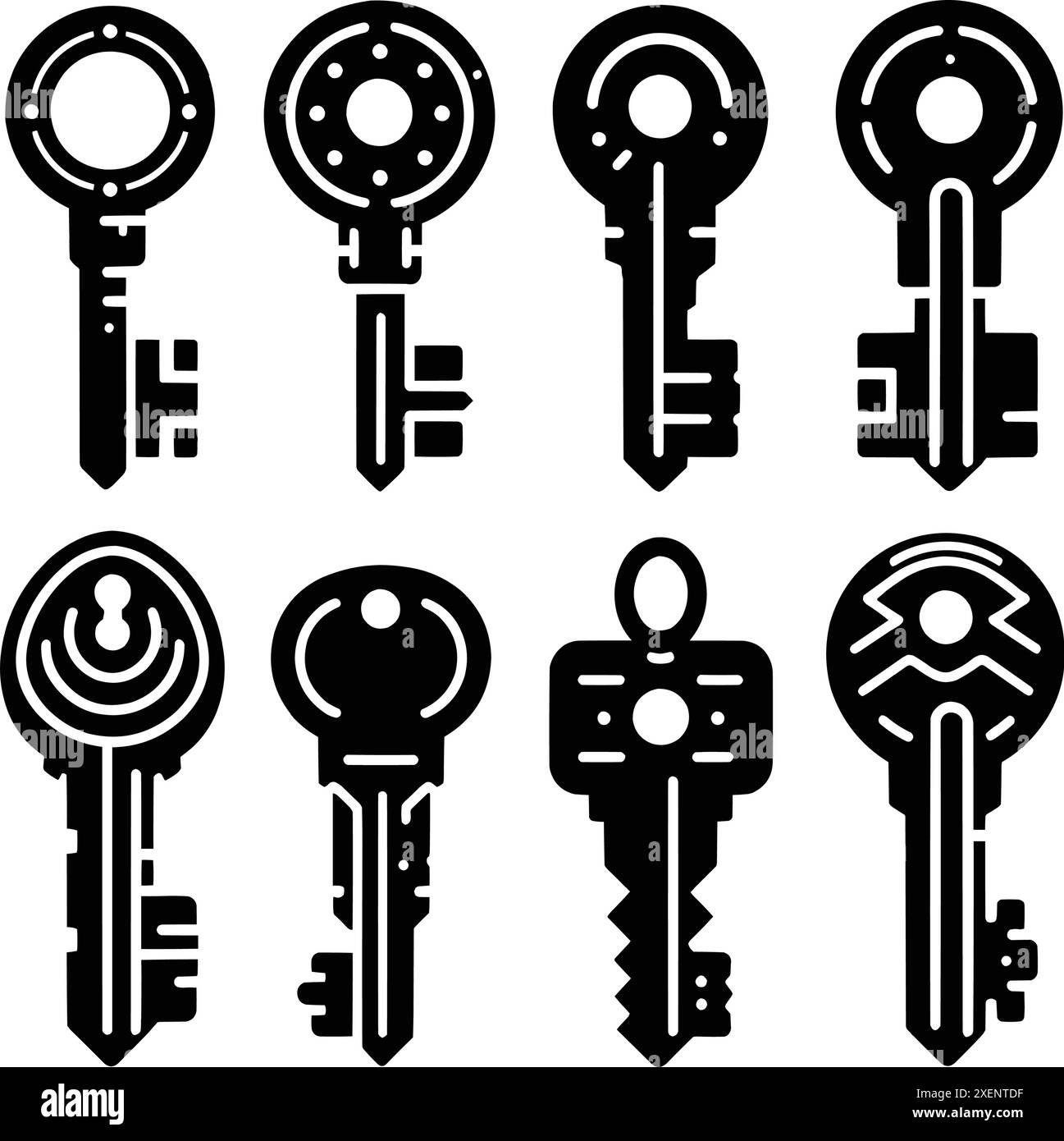 Cartoon old key Cut Out Stock Images & Pictures - Alamy
