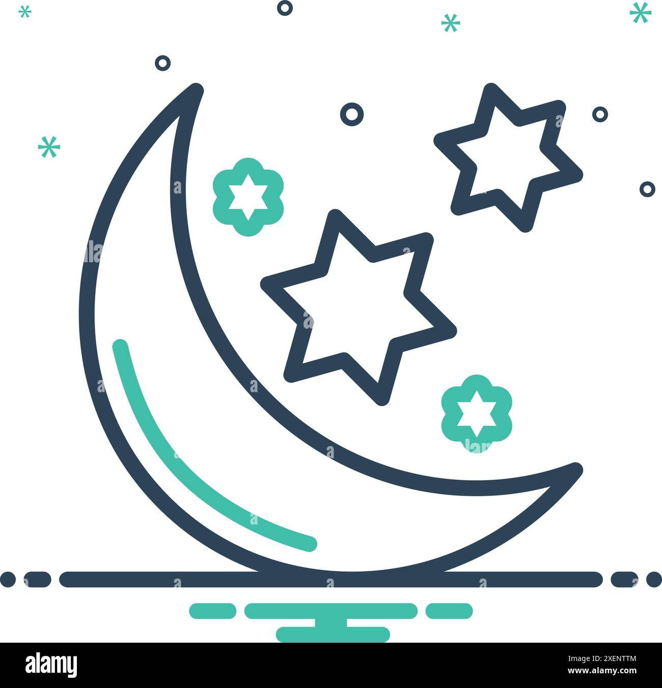Muslim moon Stock Vector Images - Alamy