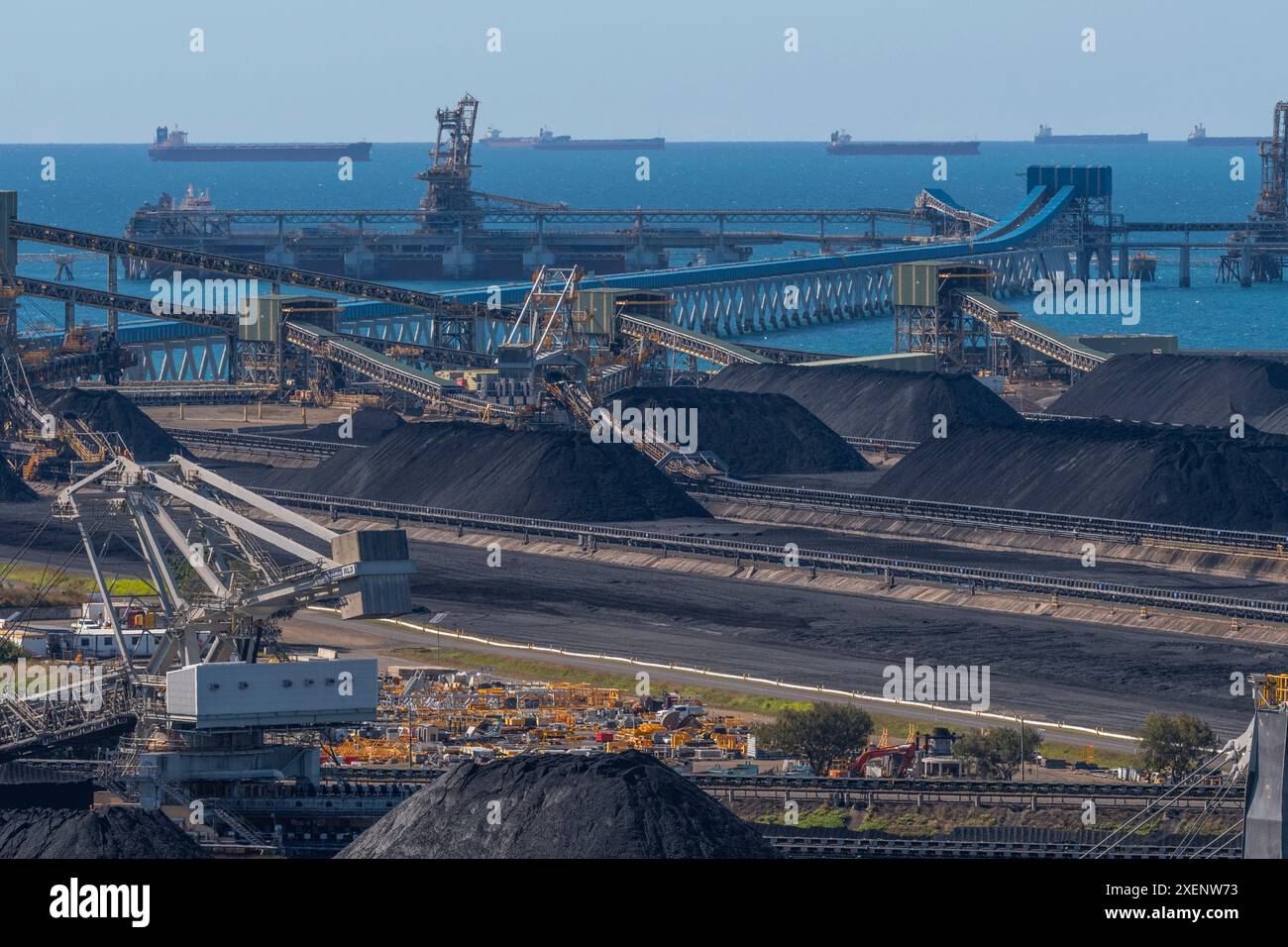 Two coal terminals at the port, Hay Point Coal Terminal (HPCT) and ...