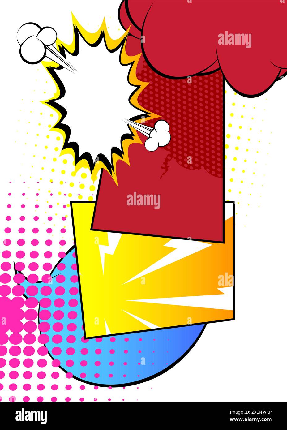 Abstract vintage cartoon backdrop, comic book background. Retro vector ...