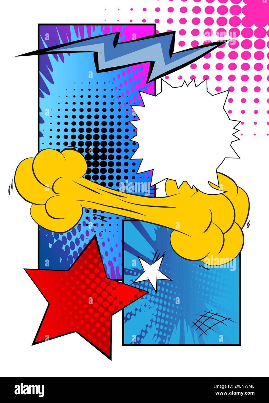 Abstract vintage cartoon backdrop, comic book background. Retro vector ...