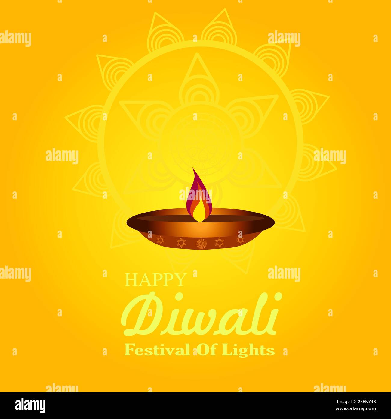 Happy Diwali. Festival of lights poster design wallpaper. The background with flower elements ...