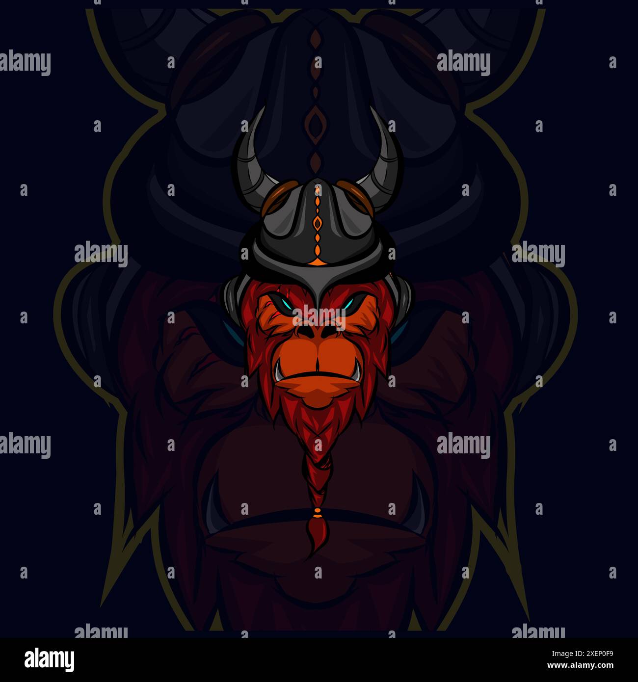 Happy Halloween Background vector illustration. Spooky monster poster ...