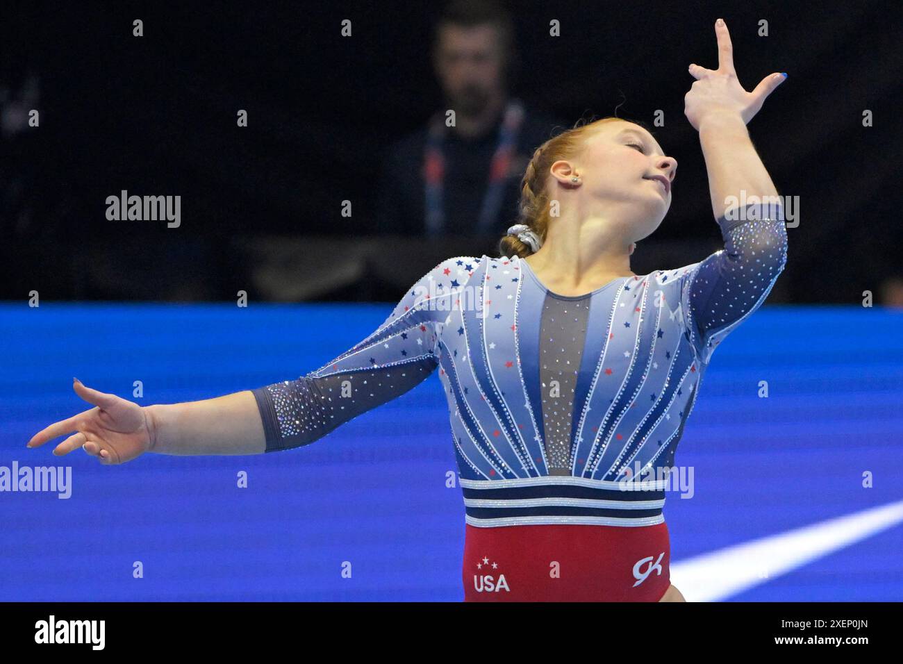 MINNEAPOLIS, MN - JUNE 28: Dulcy Caylor competes on floor during the ...