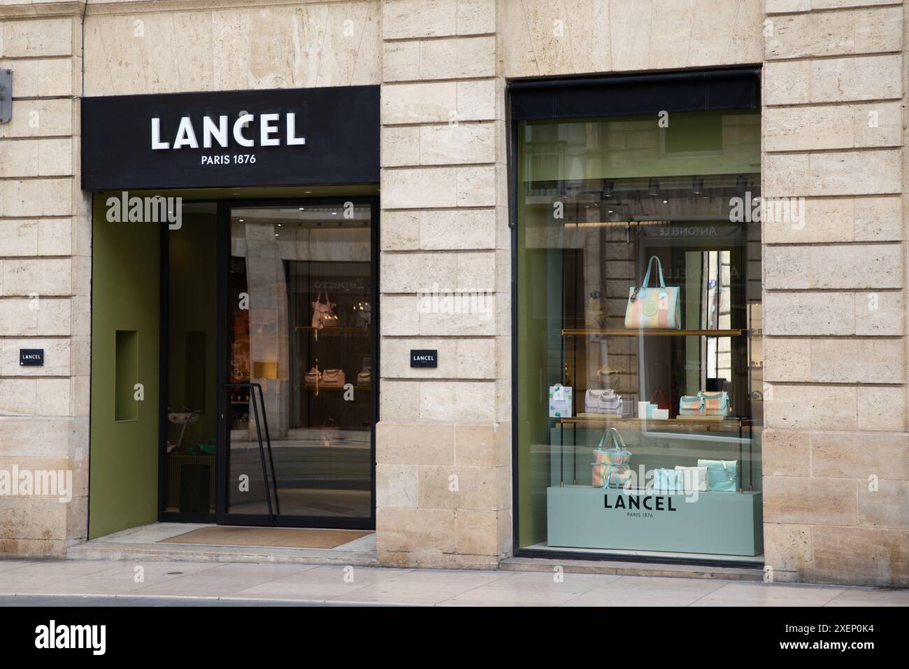 Bordeaux , France - 06 23 2024 : lancel paris logo and sign text front ...