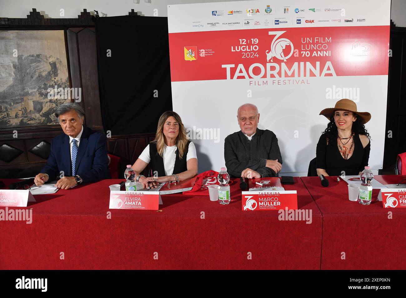 Taormina: Palazzo Corvaja. Presentation of the 70th Taormina Film ...