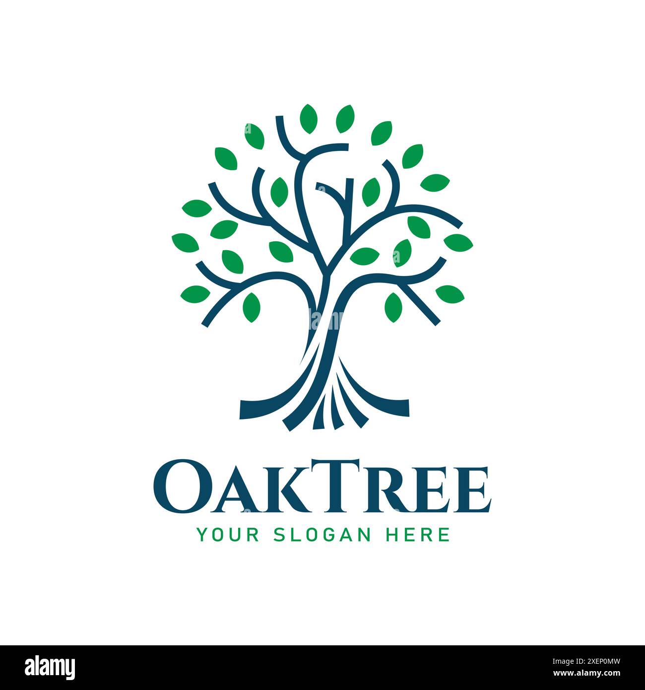 Elegant and modern Oak Tree This logo consists of an illustration of an ...