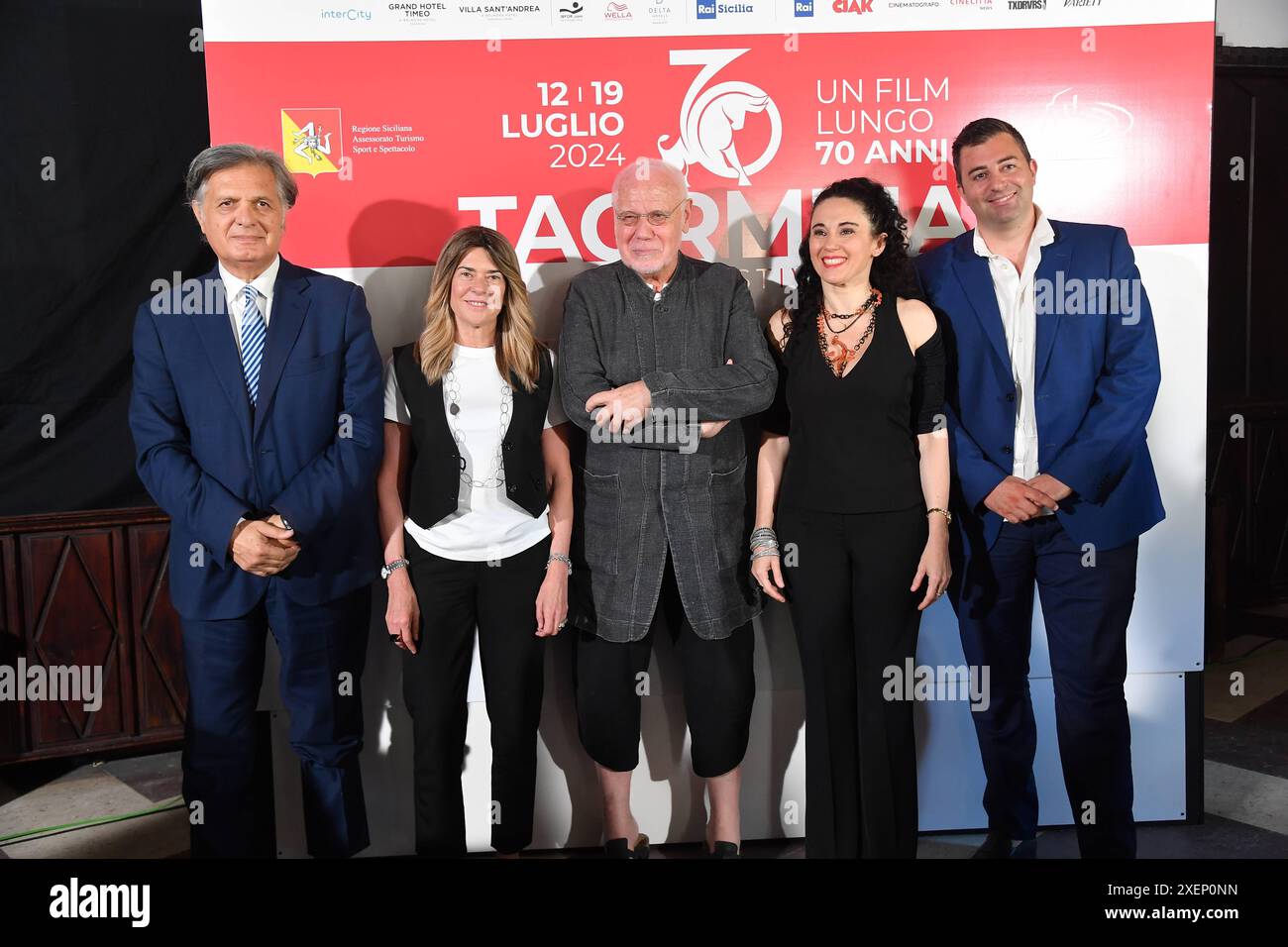 Taormina: Palazzo Corvaja. Presentation of the 70th Taormina Film ...