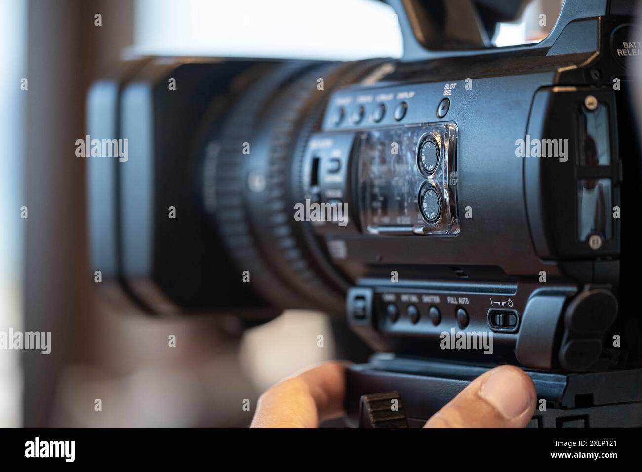 Close up video person adjusting hi-res stock photography and images - Alamy