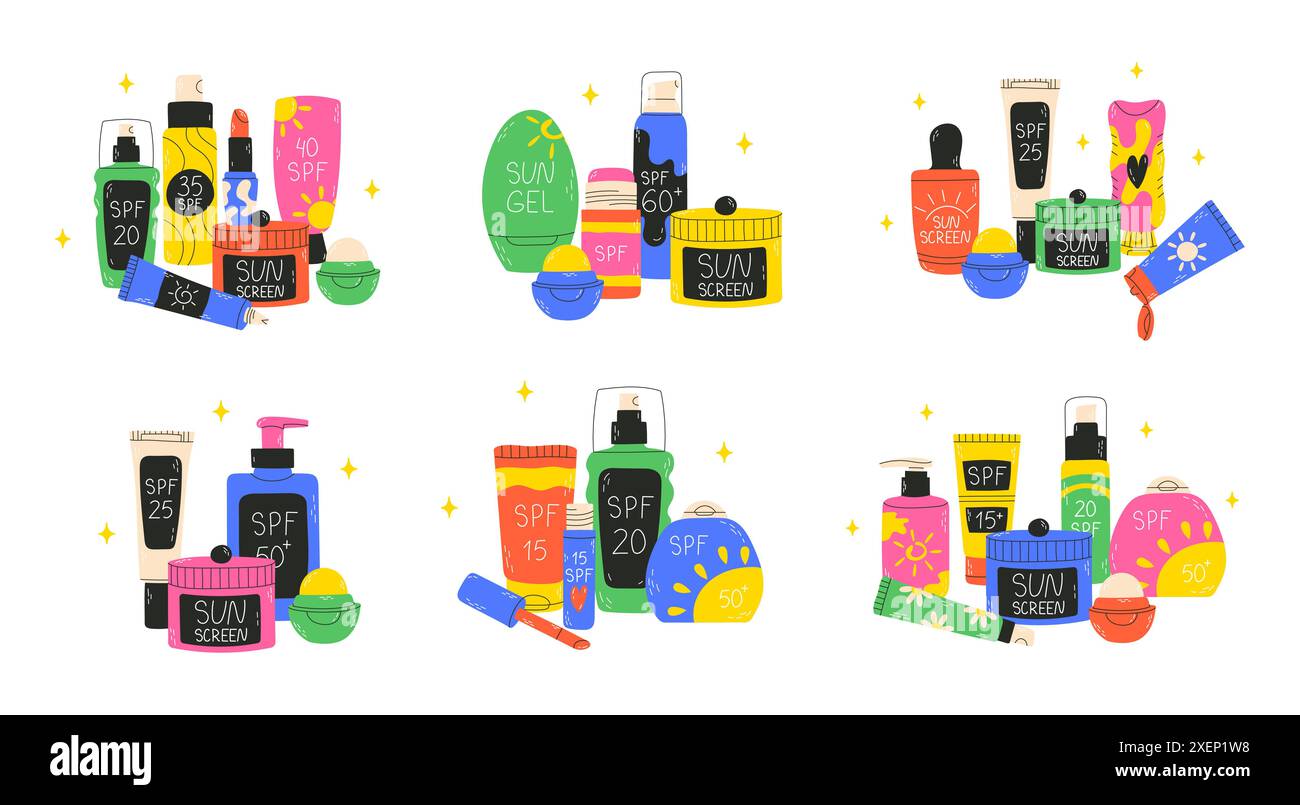 Health sun exposure skin Stock Vector Images - Alamy