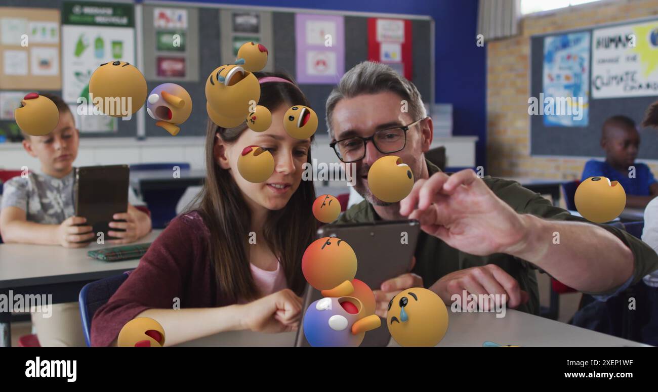 Happy diverse male teacher and children hi-res stock photography and ...