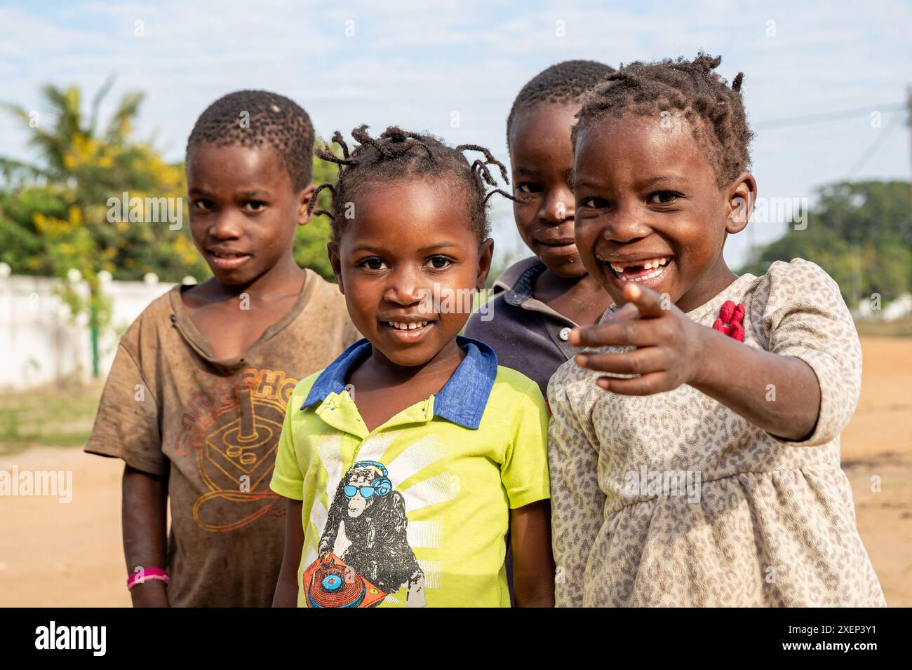 Mozambique, Zambezia, Namacurra, Kids playing Stock Photo - Alamy