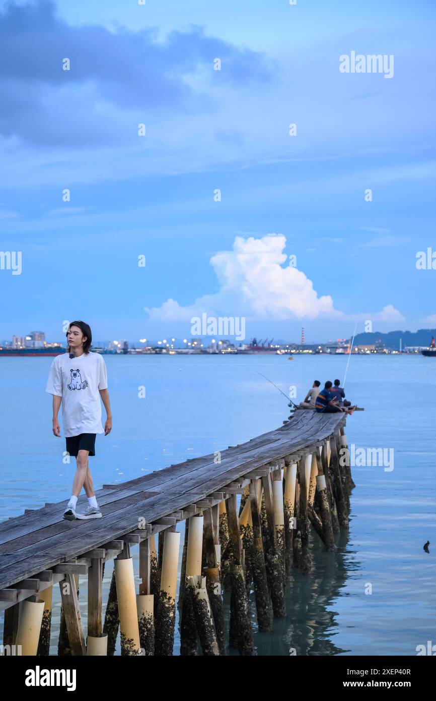 Walking the tan jetty hi-res stock photography and images - Alamy