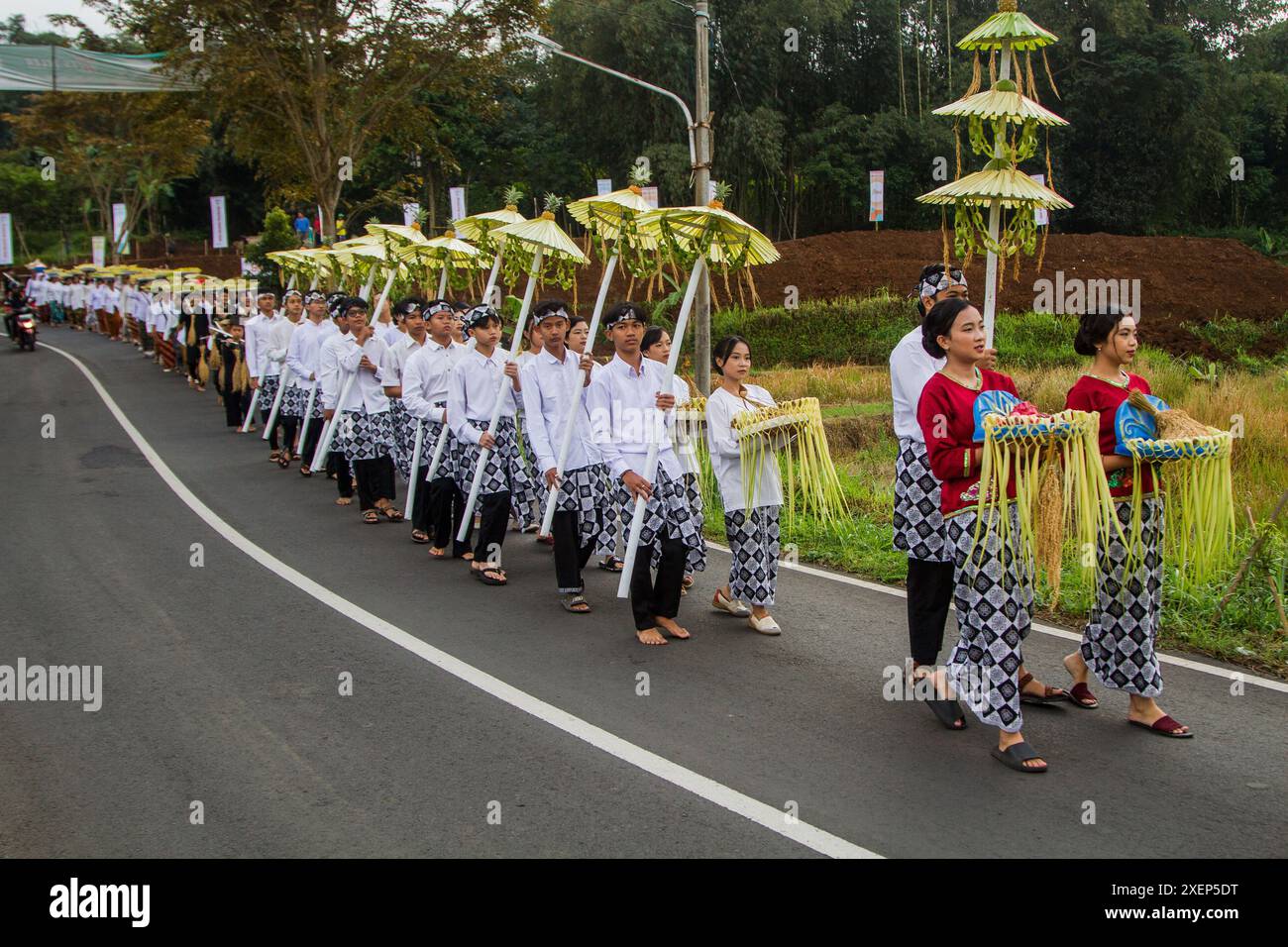 June 29, 2024, Kuningan, West Java, Indonesia: Dancers perform Buyung ...