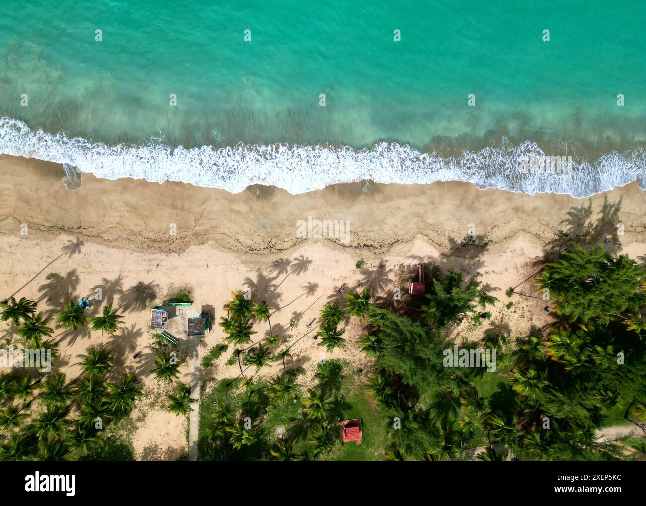 beach water from above (drone shot looking down at turquoise blue green ...