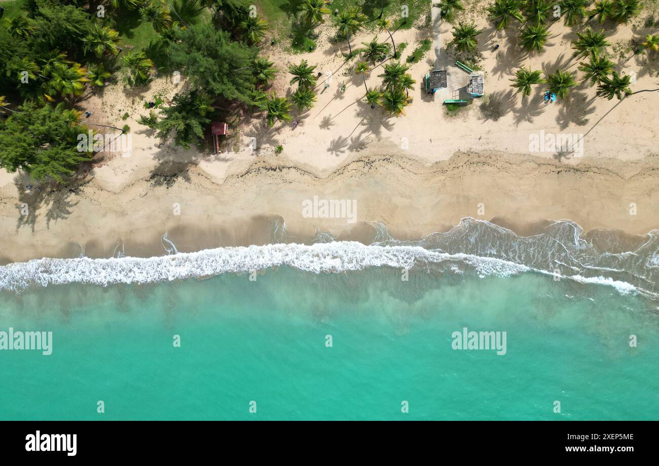 beach water from above (drone shot looking down at turquoise blue green ...