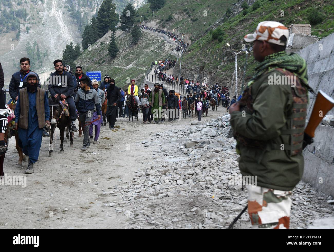 Ganderbal, Jammu And Kashmir, India. 29th June, 2024. Hindu Pilgrims ...