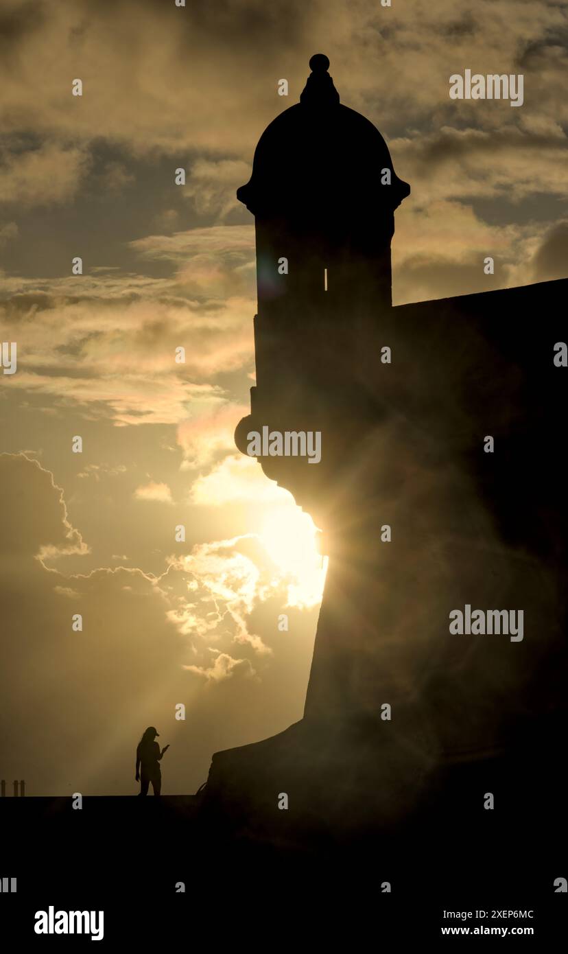 lookout tower (garita, bartizan) at Castillo San Felipe del Morro in ...