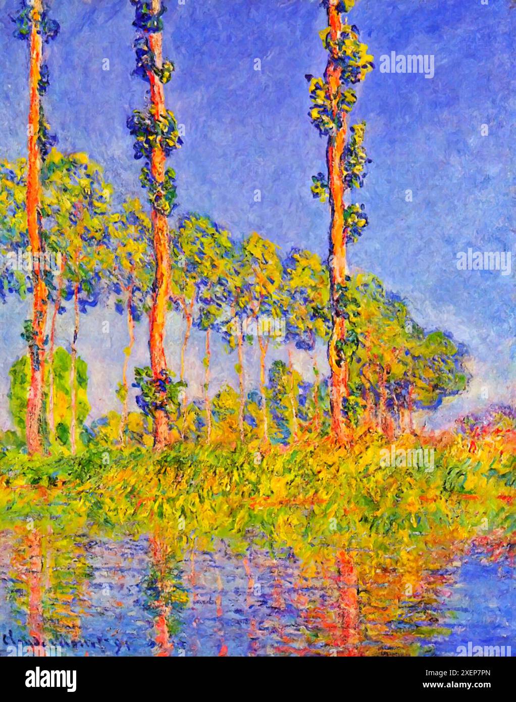 Monet poplars hi-res stock photography and images - Alamy