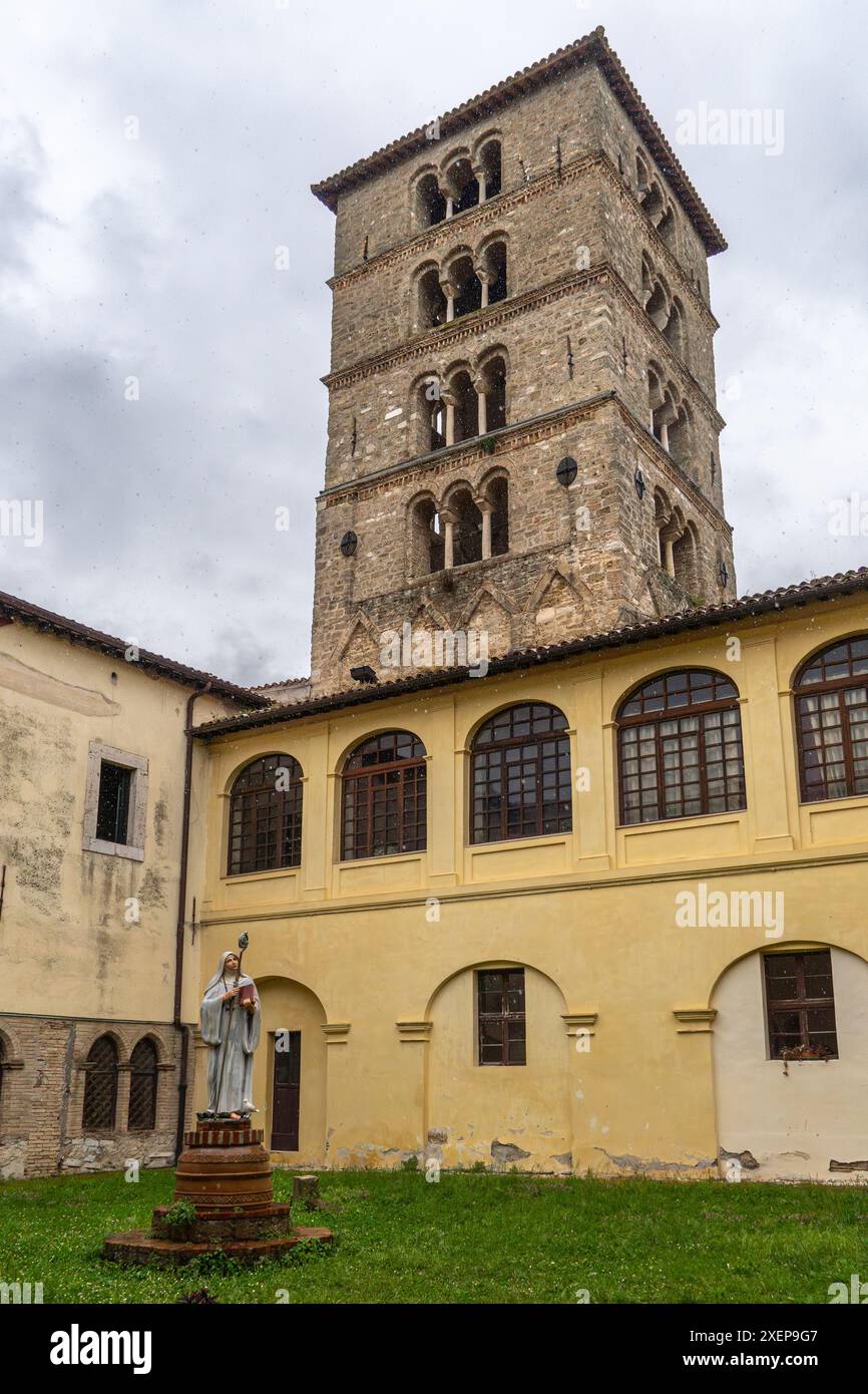 The bell tower of Carolingian architecture of the Benedictine Abbey of ...