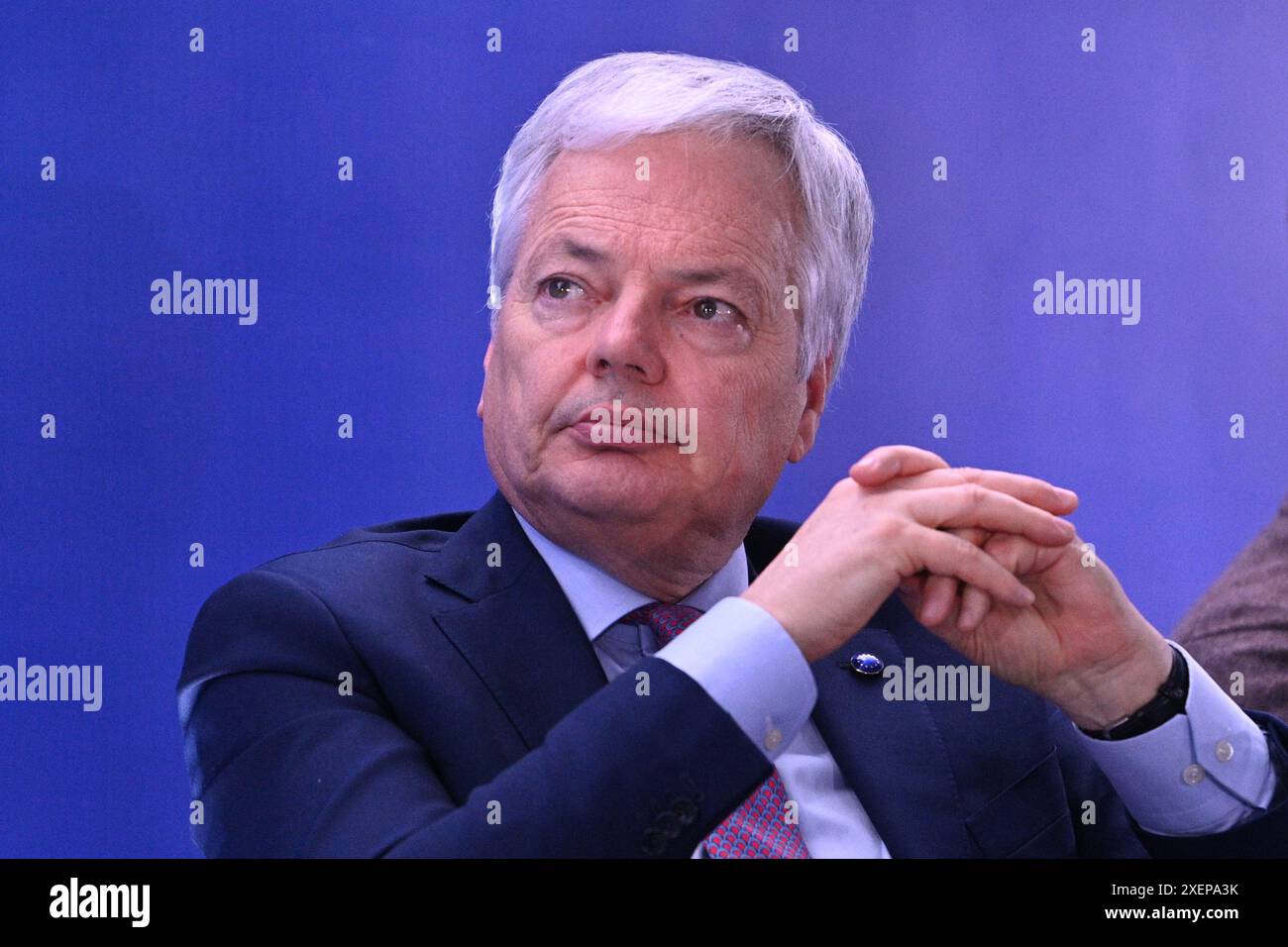 Lviv, Ukraine - March 3, 2023. Didier Reynders at the "United for ...