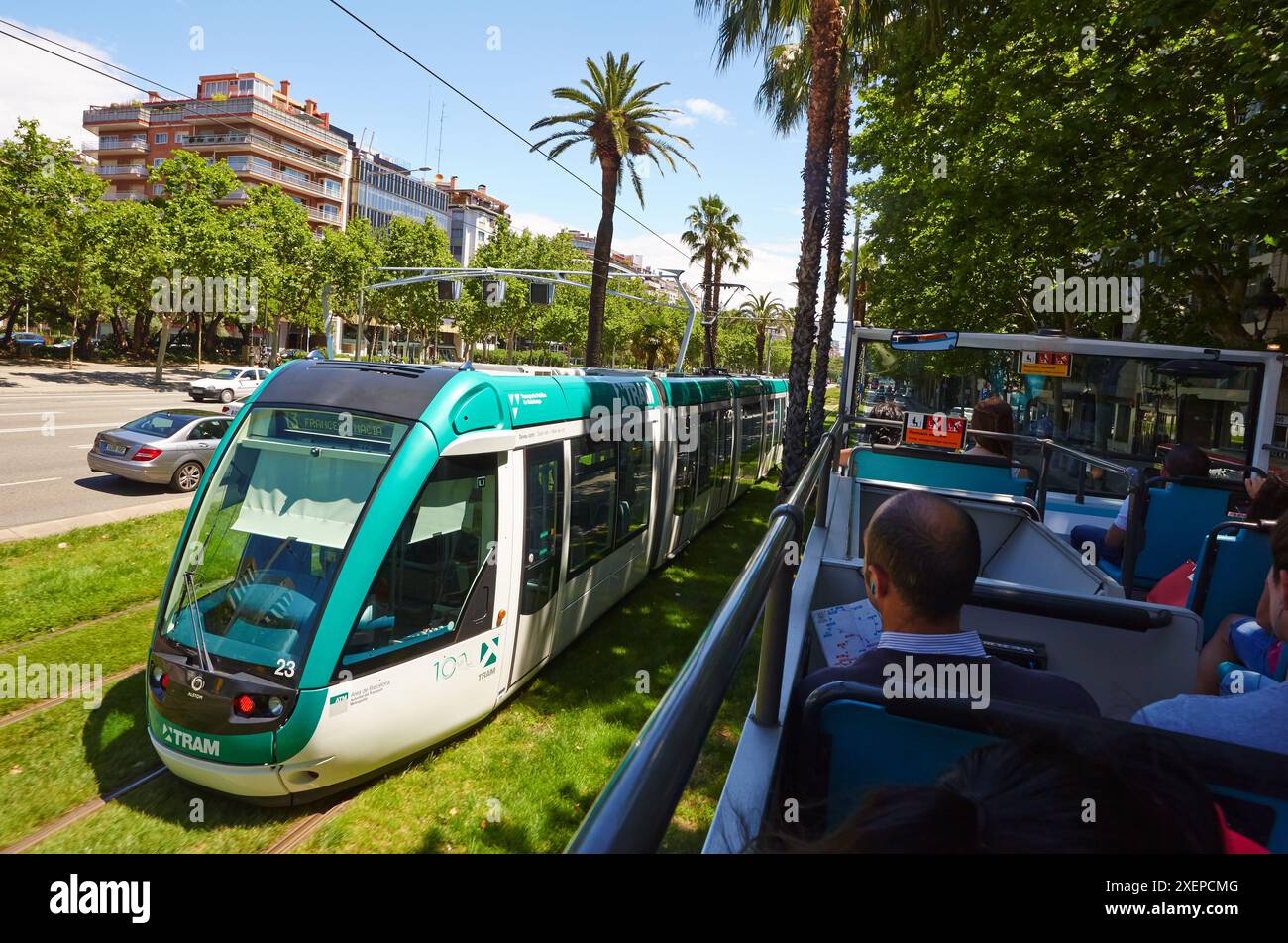 Tram scene barcelona hi-res stock photography and images - Alamy