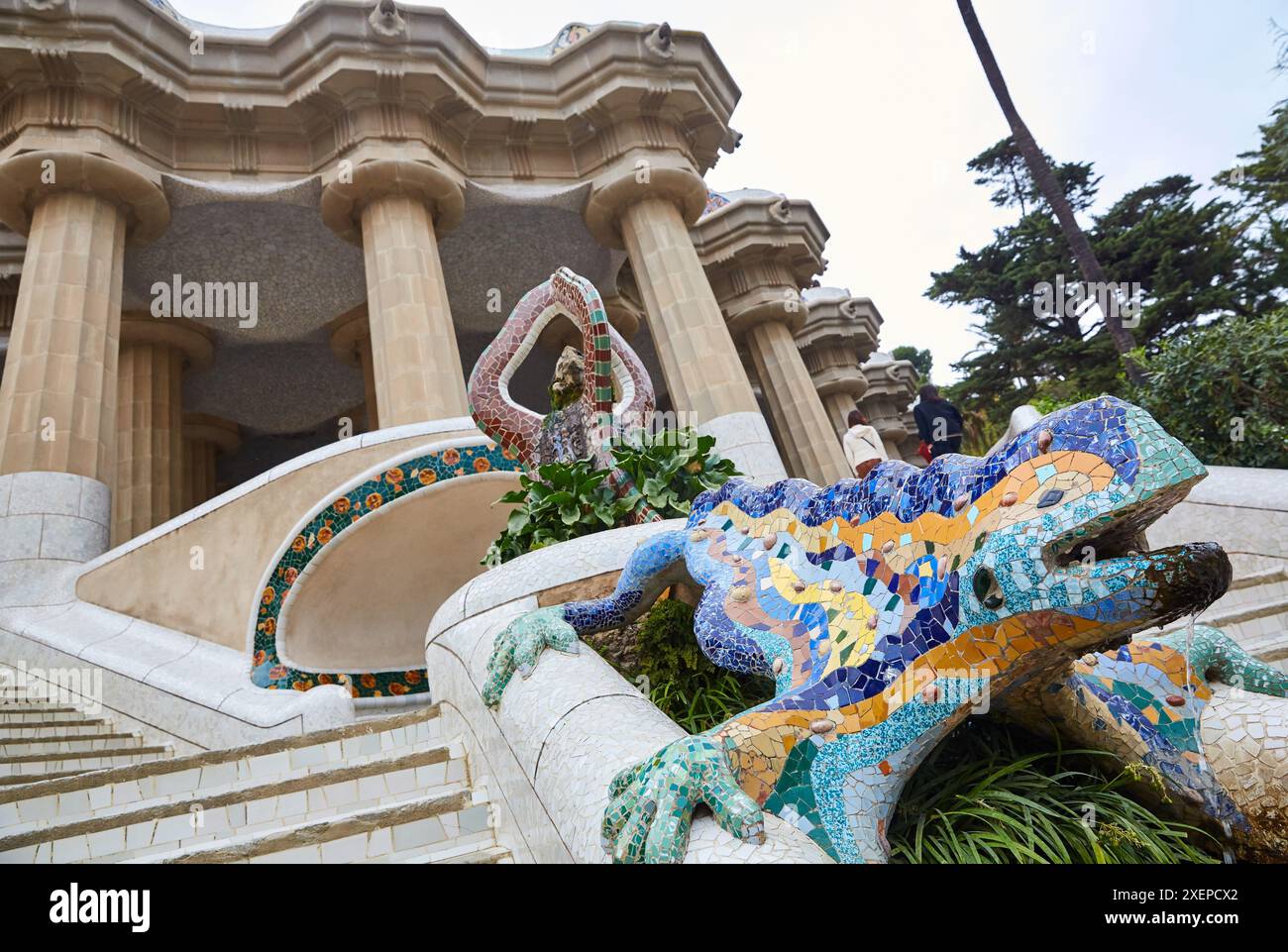 Park guell from antoni gaudi in barcelona hi-res stock photography and ...