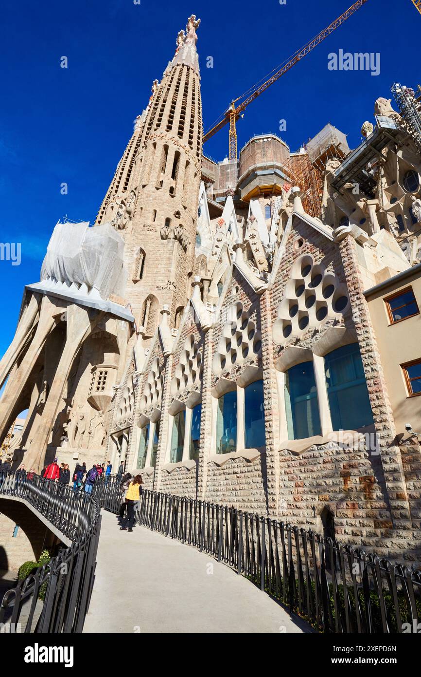 La Sagrada Familia Church. Designed by the architect Antoni Gaudí. Eixample district, Barcelona ...