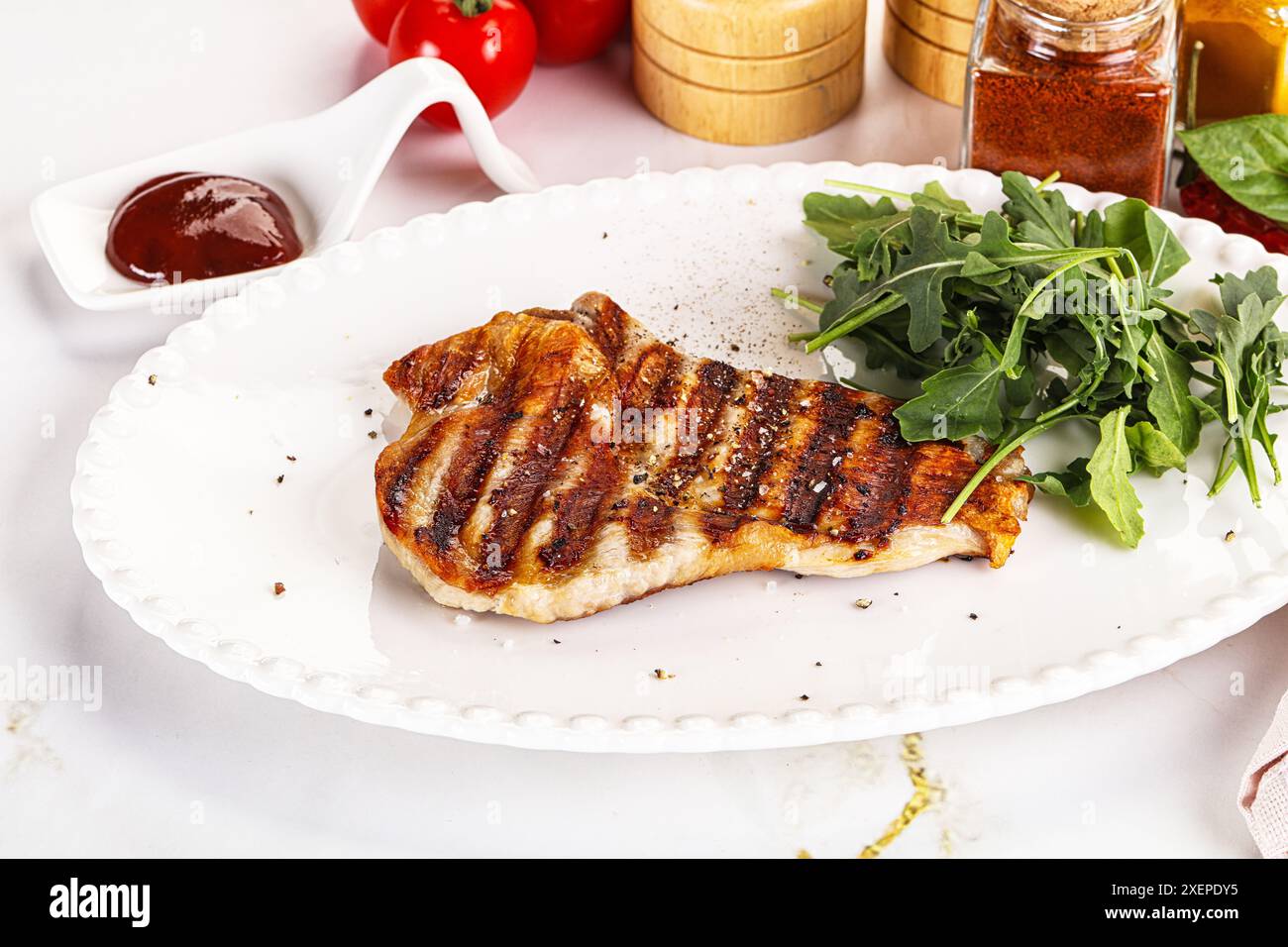 Delicous grilled pork meat hi-res stock photography and images - Alamy