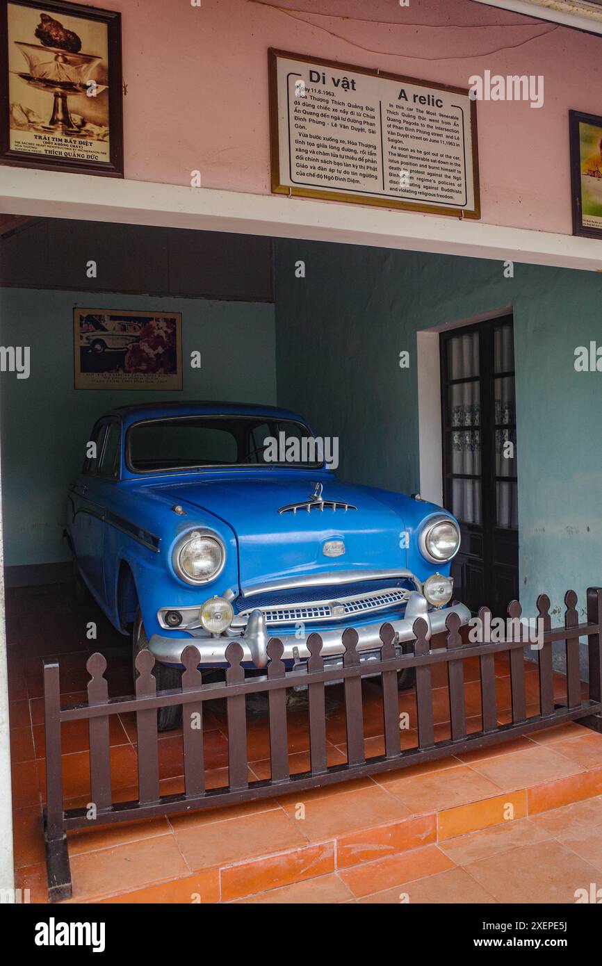 Hue, Vietnam - 6 Feb, 2024: The Austin car of Buddhist monk Thich Quang ...