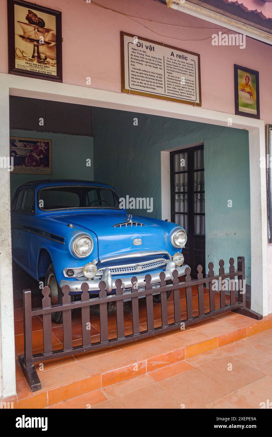 Hue, Vietnam - 6 Feb, 2024: The Austin car of Buddhist monk Thich Quang ...