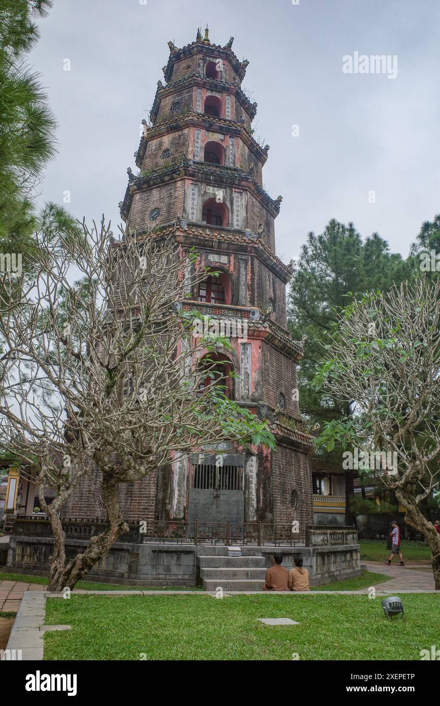 Hue, Vietnam - 6 Feb, 2024: Thien Mu Pagoda and Buddhist Temple, Hue ...