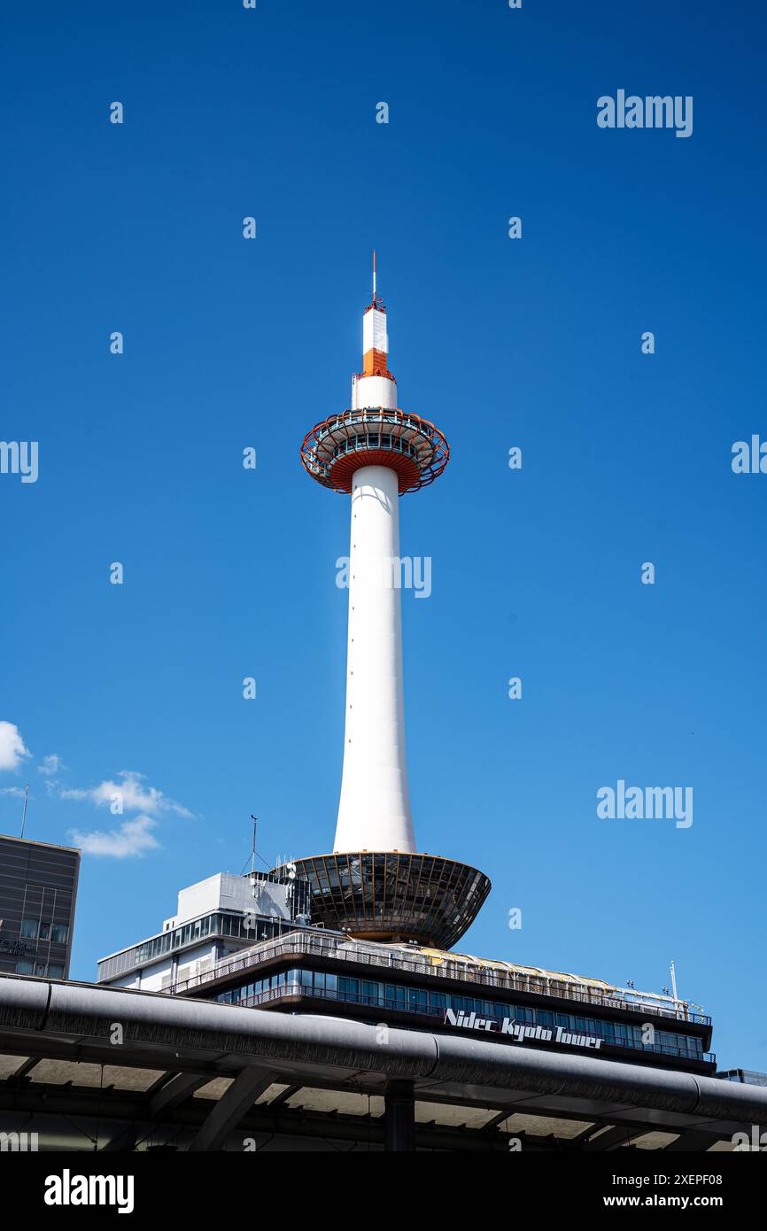 Kyoto Tower, steel tower and observation deck near Kyoto station ...