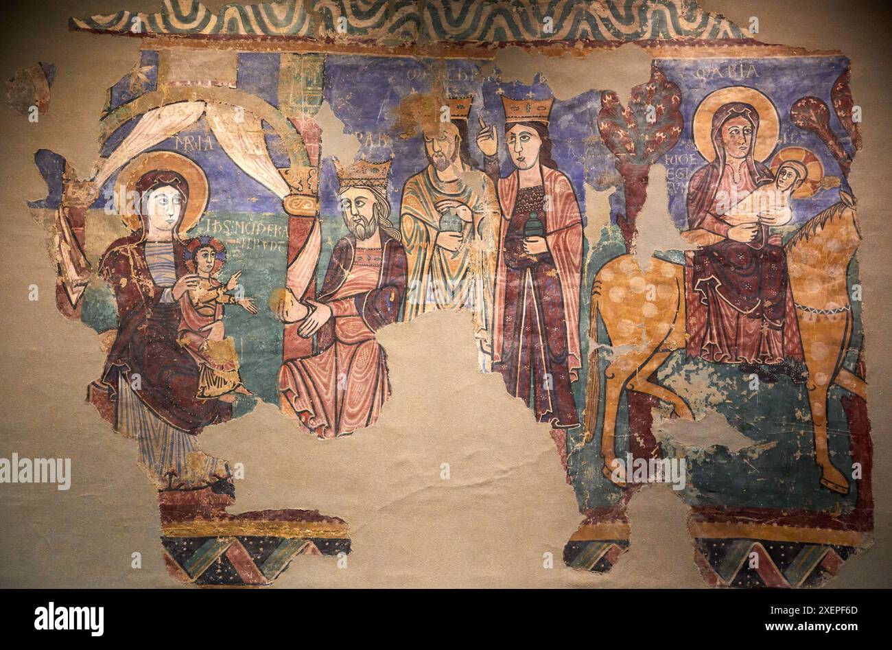 Mural paintings. Iglesia de la Asunción de María en Navasa (Huesca ...