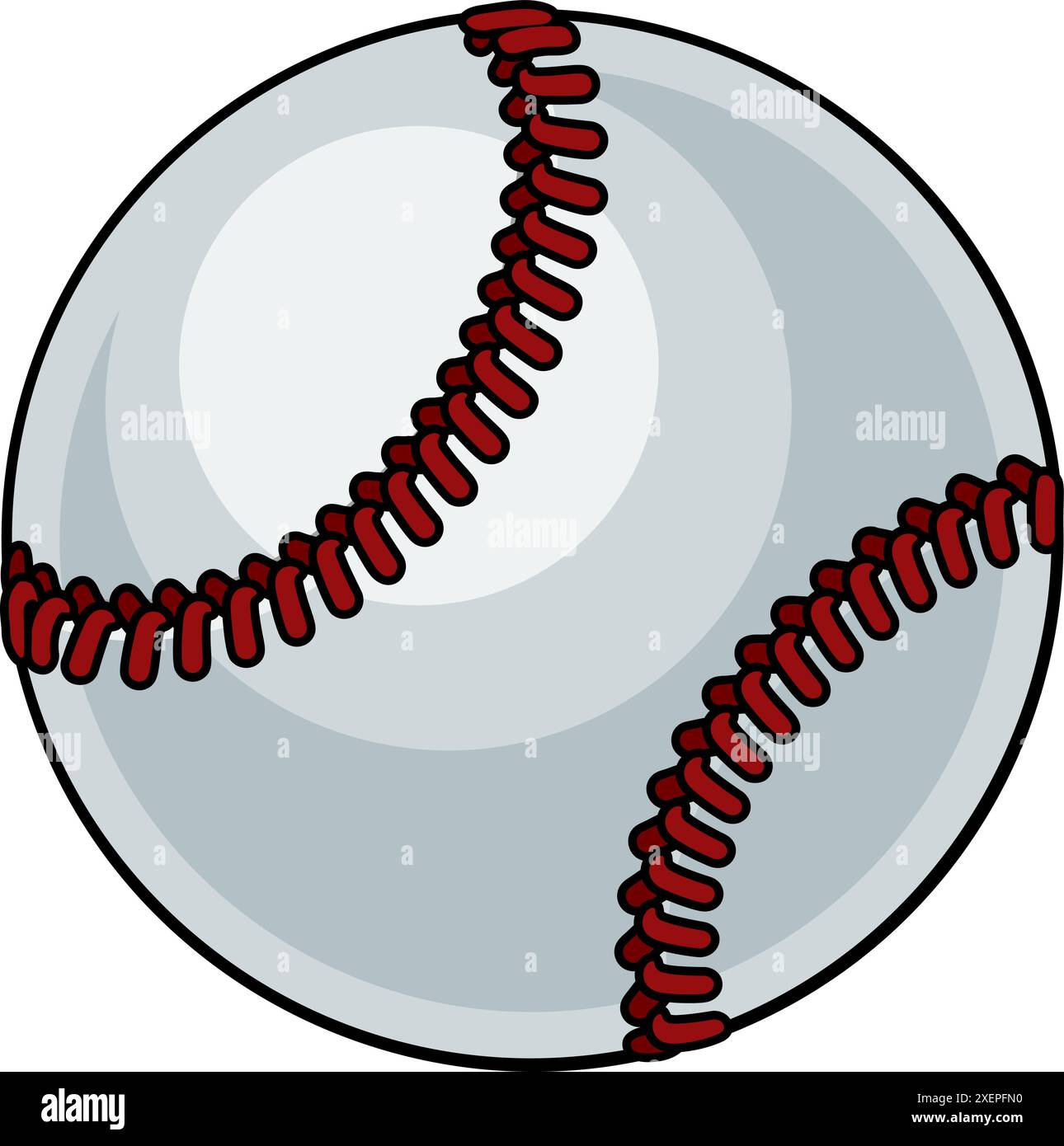 Baseball Ball Cartoon Sports Icon Illustration Stock Vector Image & Art ...