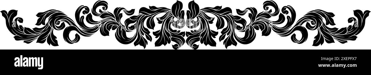 Filigree Heraldic Heraldry Pattern Band Vine Stock Vector Image & Art ...