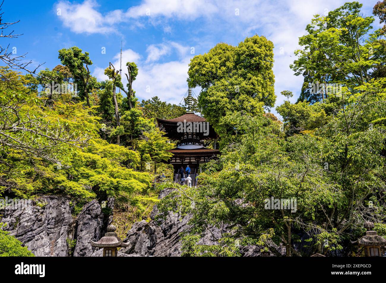 The Tahoto pagoda in the Ishiyamadera temple complex, in Otsu, Shiga ...