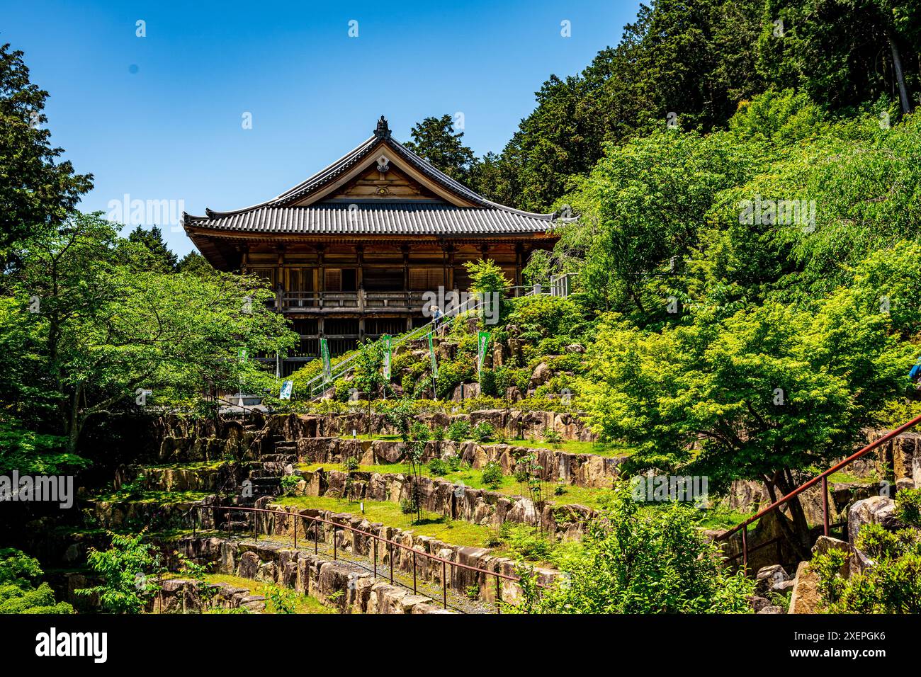 A building called Kodo Hall in the Ishiyamadera temple complex, in Otsu ...