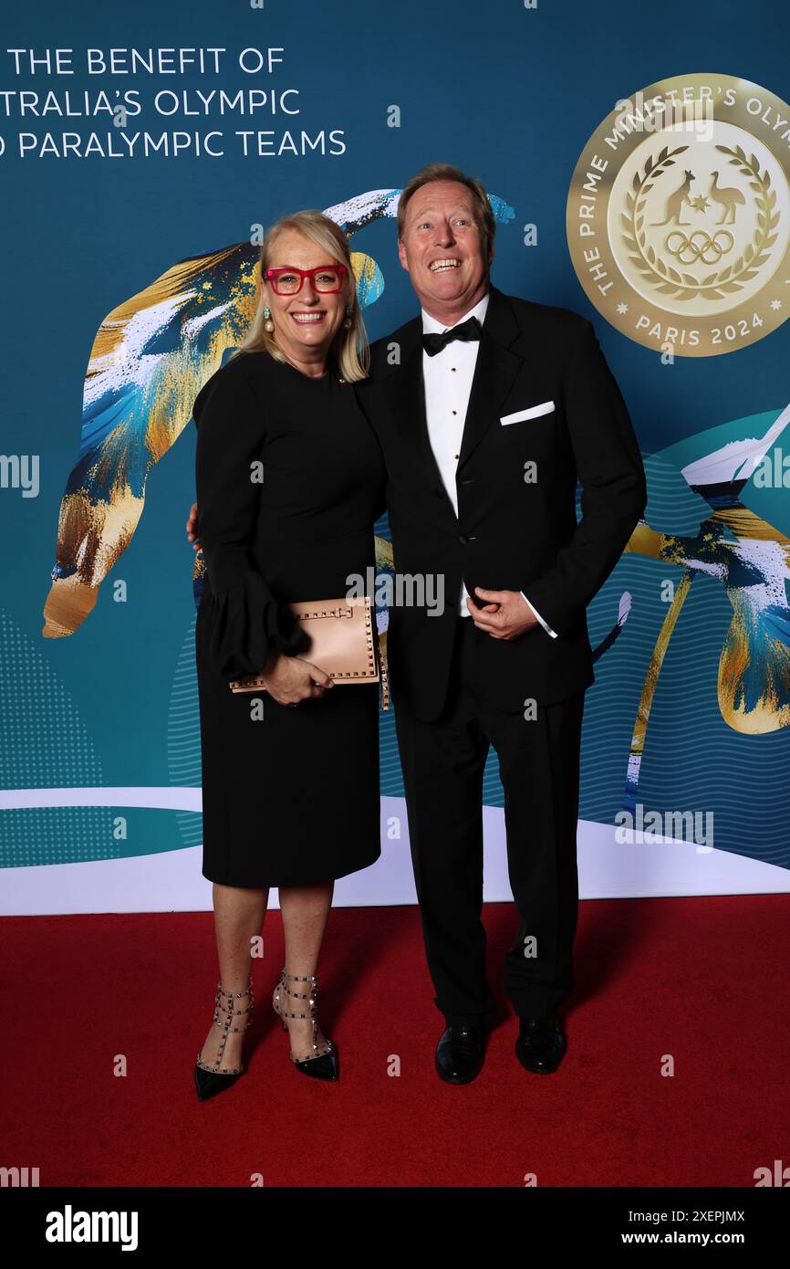 Melbourne, Australia. 29th June, 2024. Sally Capp and husband Andrew ...