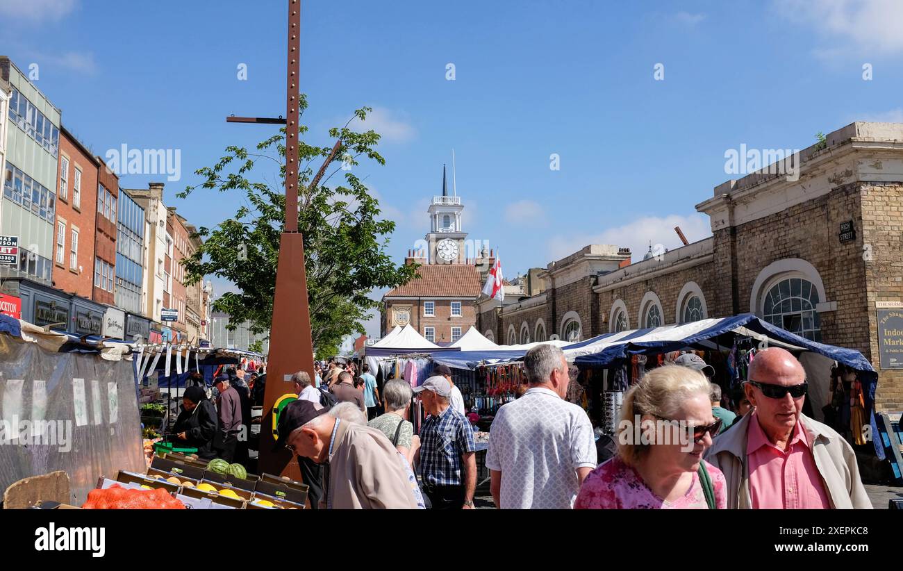 Market day in Stockton on Tees,England,UK Stock Photo - Alamy