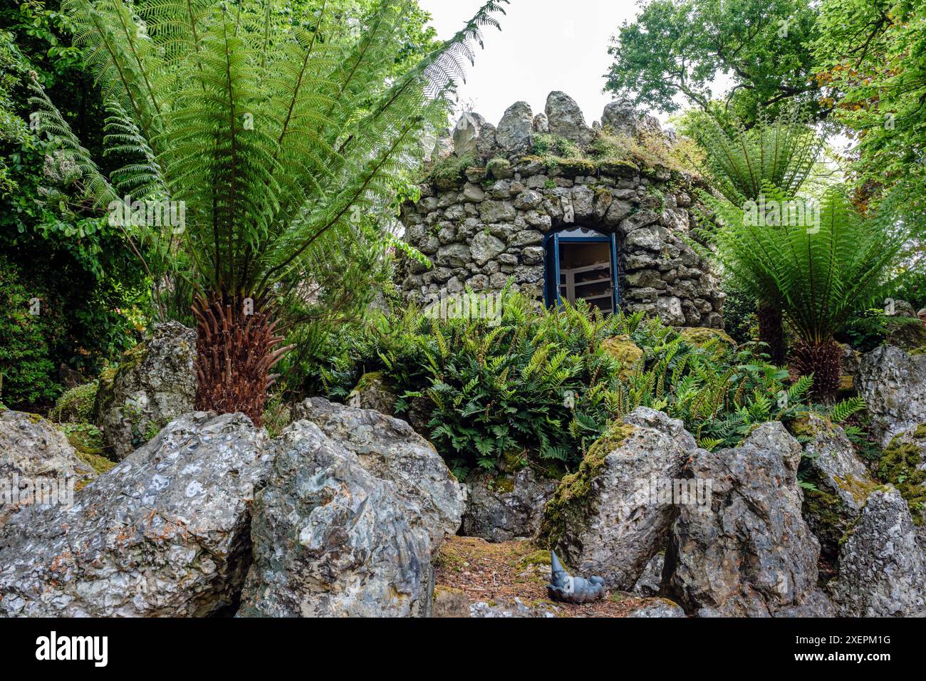 The Shell House, Bicton Park Botanical Gardens, Devon Stock Photo - Alamy