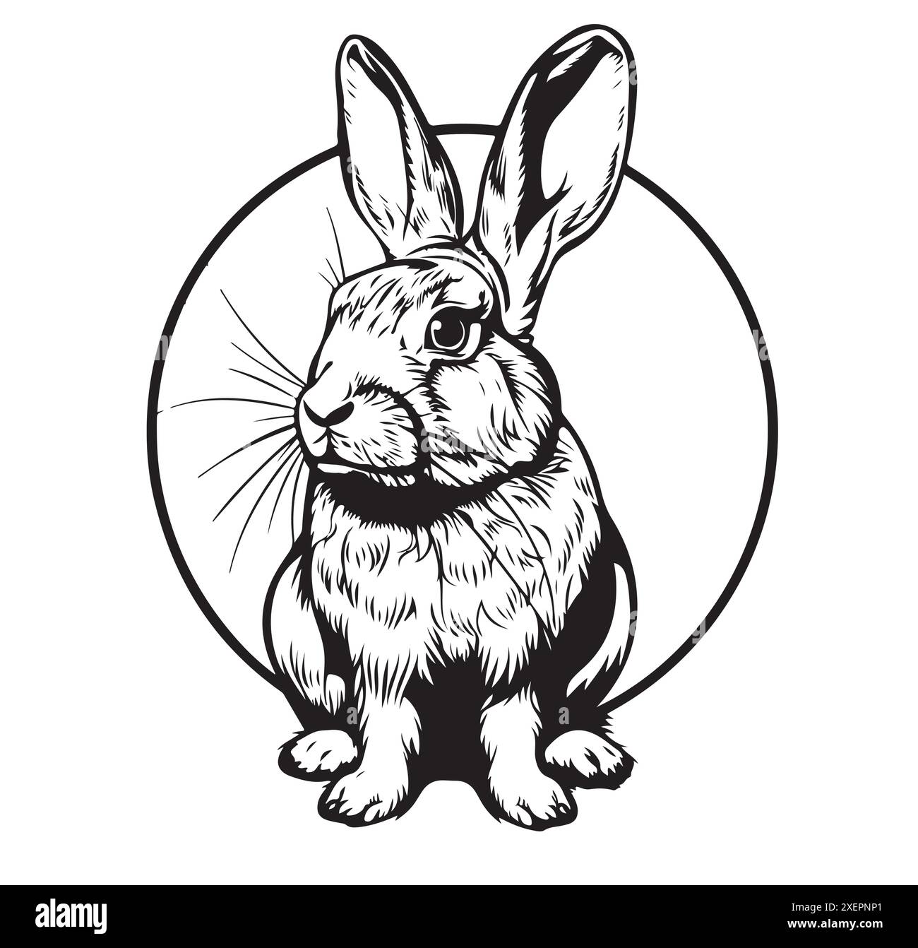 Rabbit sketch. Hand drawn vector illustration Stock Vector Image & Art ...