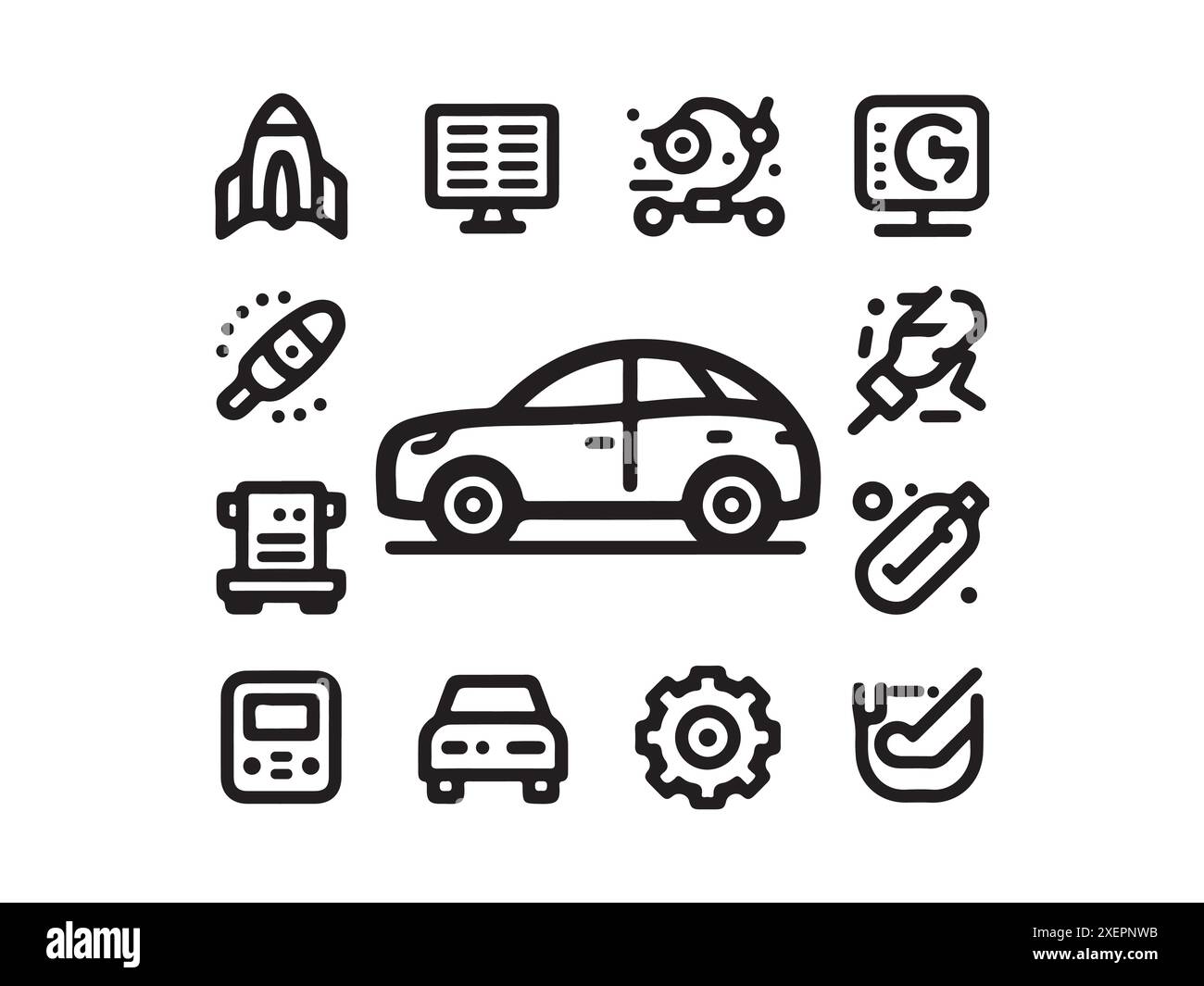 Set of Car Icon Stock Vector Image & Art - Alamy