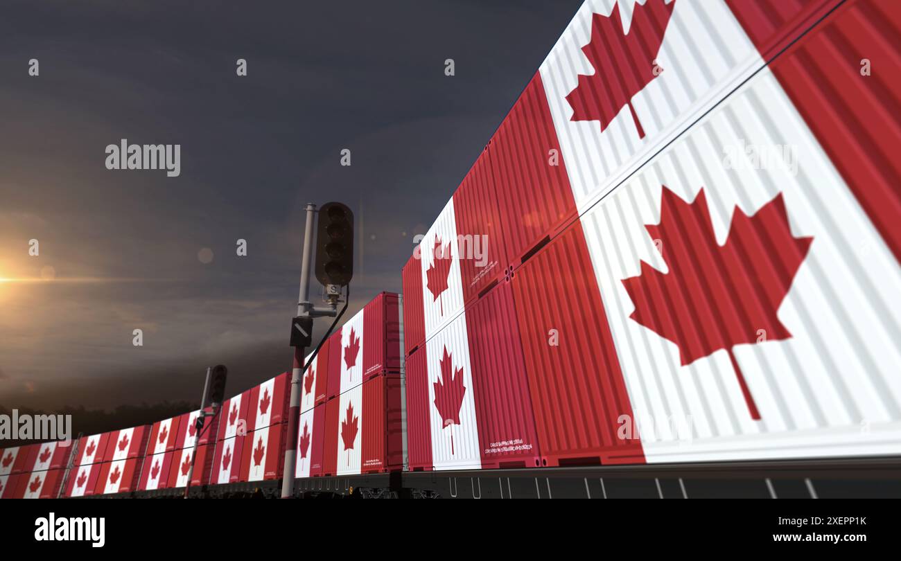 Shipping container rail transport hi-res stock photography and images ...