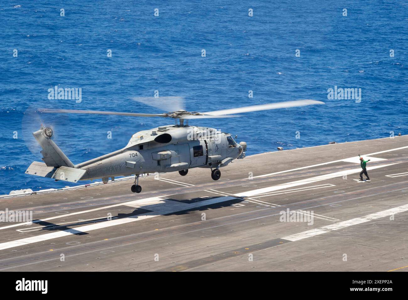 240622-N-TL932-1143 PACIFIC OCEAN (June 22, 2024) An MH-60R Sea Hawk ...