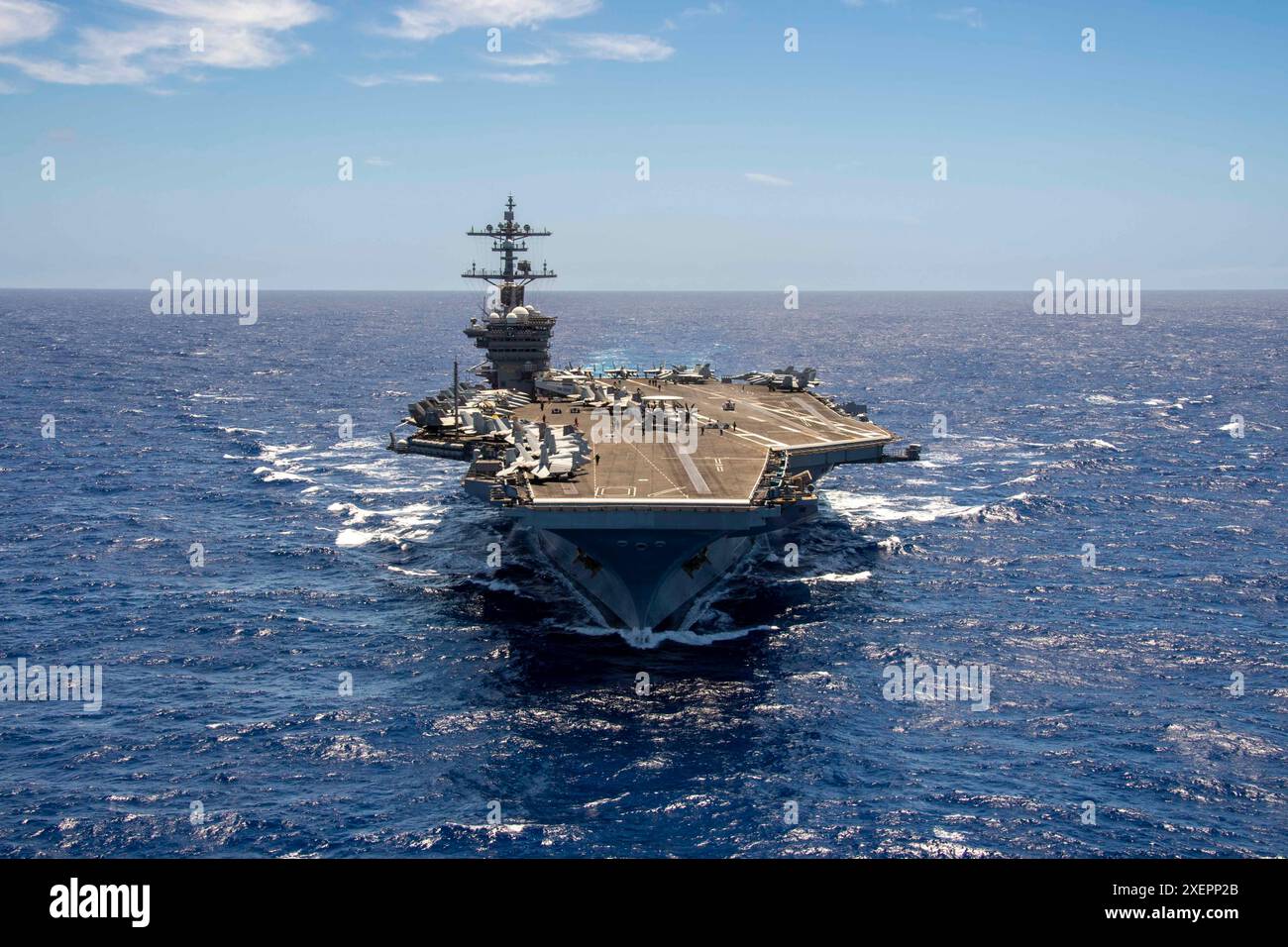 Nimitz-class aircraft carrier USS Carl Vinson (CVN 70), underway in the U.S. 3rd Fleet area of ...
