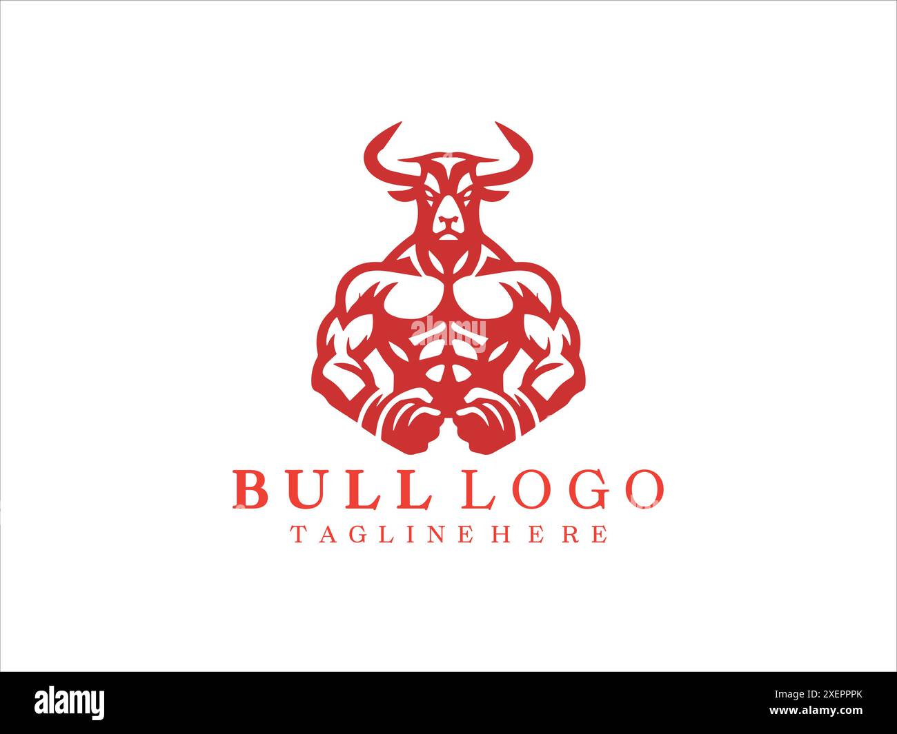 Bull logo design icon symbol vector template Stock Vector Image & Art ...