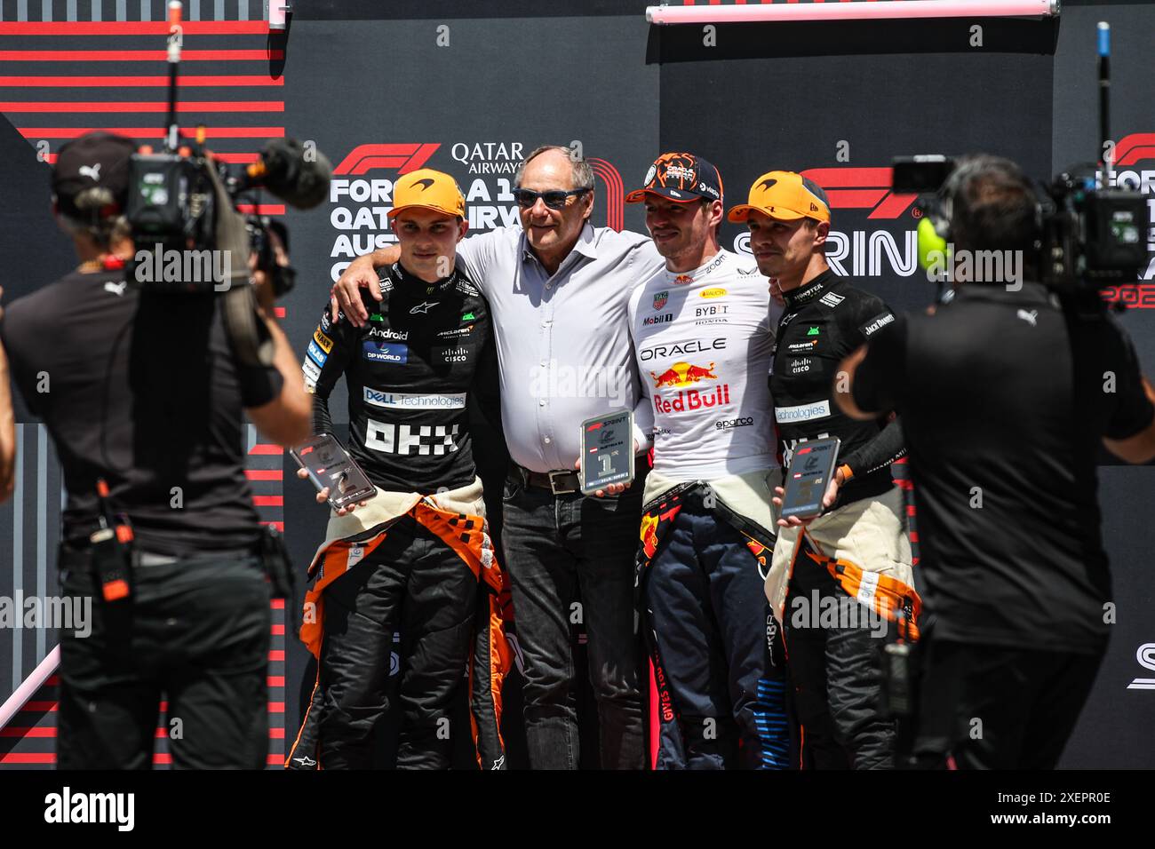 VERSTAPPEN Max (ned), Red Bull Racing RB20, portrait NORRIS Lando (gbr ...